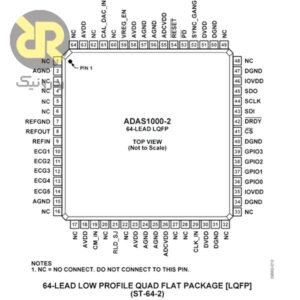 چیپ AFE نوار قلب 5 کاناله ADAS1000-2 - فروشگاه قطعات الکترونیک ردرونیک